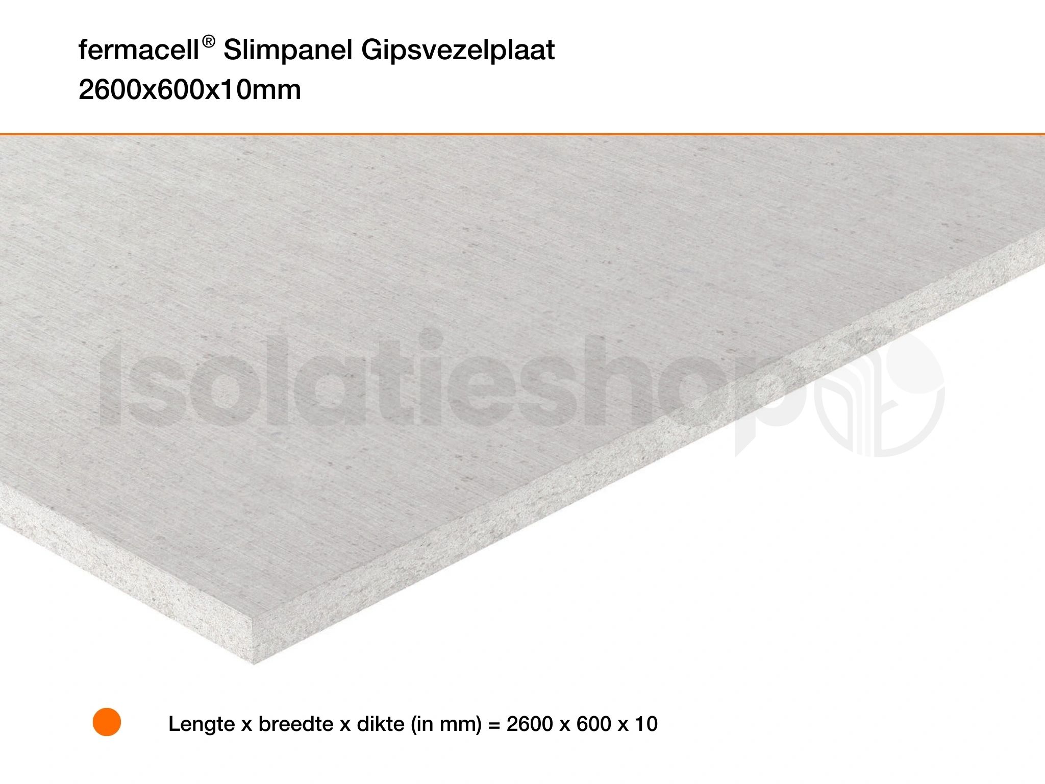 Gipsvezelplaat 2600 x 600 x 10mm - 1cm Fermacell SlimPanel | De ...