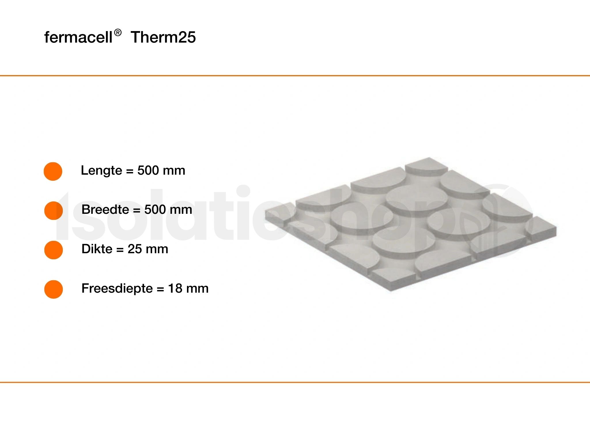 Fermacell Therm25 vloerverwarmingssysteem 500 x 500 x 25mm - 2,5cm ...